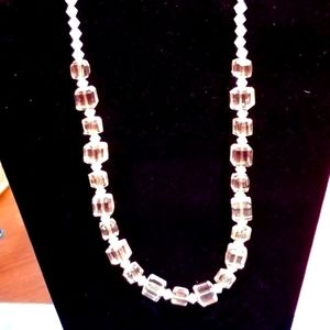 Vintage | Jewelry | Six Vintage Clear Glass Crystal Necklaces | Poshmark